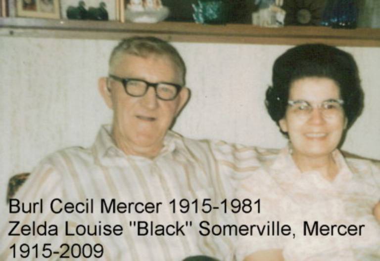 Burl Cecil Mercer and Zelda Louise (Black)Somerville Mercer